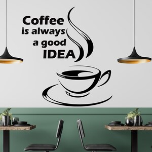 Coffee Wall Decal/ Custom Coffee Wall Decal/ Coffee Wall Art/ Kitchen ...