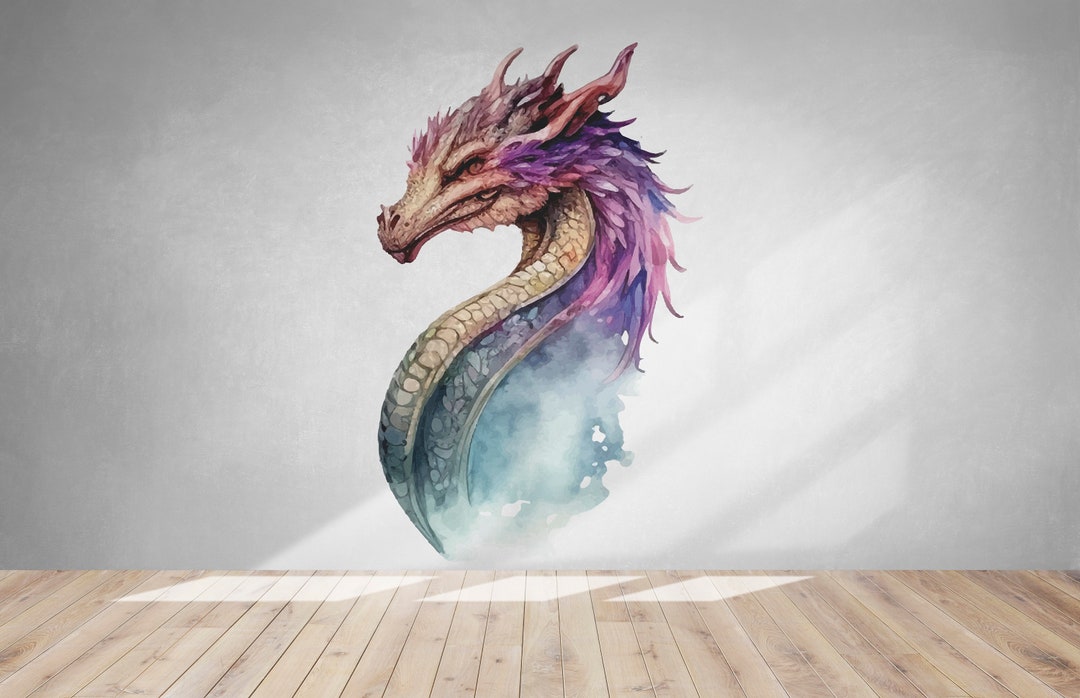 Dragon Wall Decal/ Fantasy Wall Decal/ Chinese Dragon Wall Decal ...