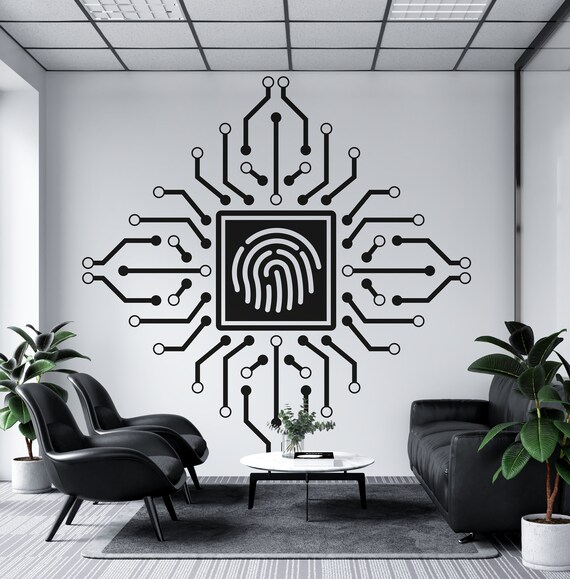 Circuit Board Wall Decal. Technology Wall Decal. Office Wall - Etsy