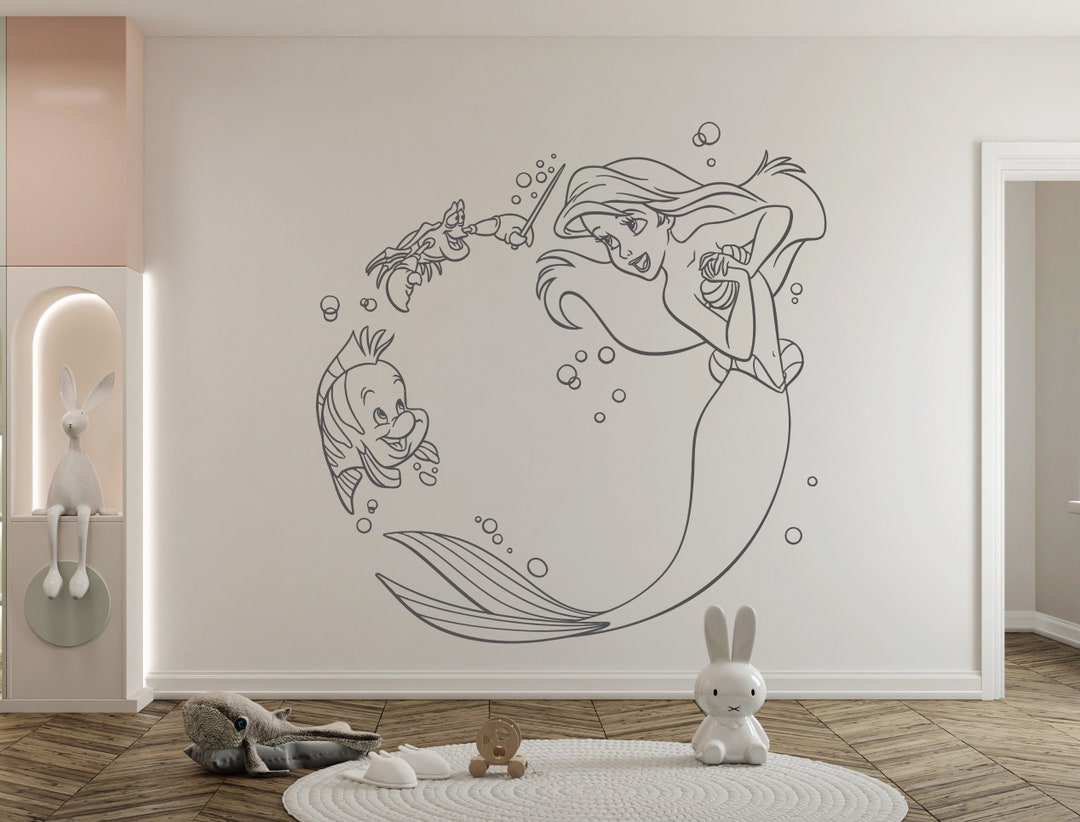 Ariel Wall Decal/ Little Mermaid Wall Decal/ Mermaid Decal Kids Wall ...