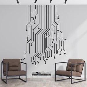 Circuit Board Wall Decal. Technology Wall Decal. Office Wall - Etsy