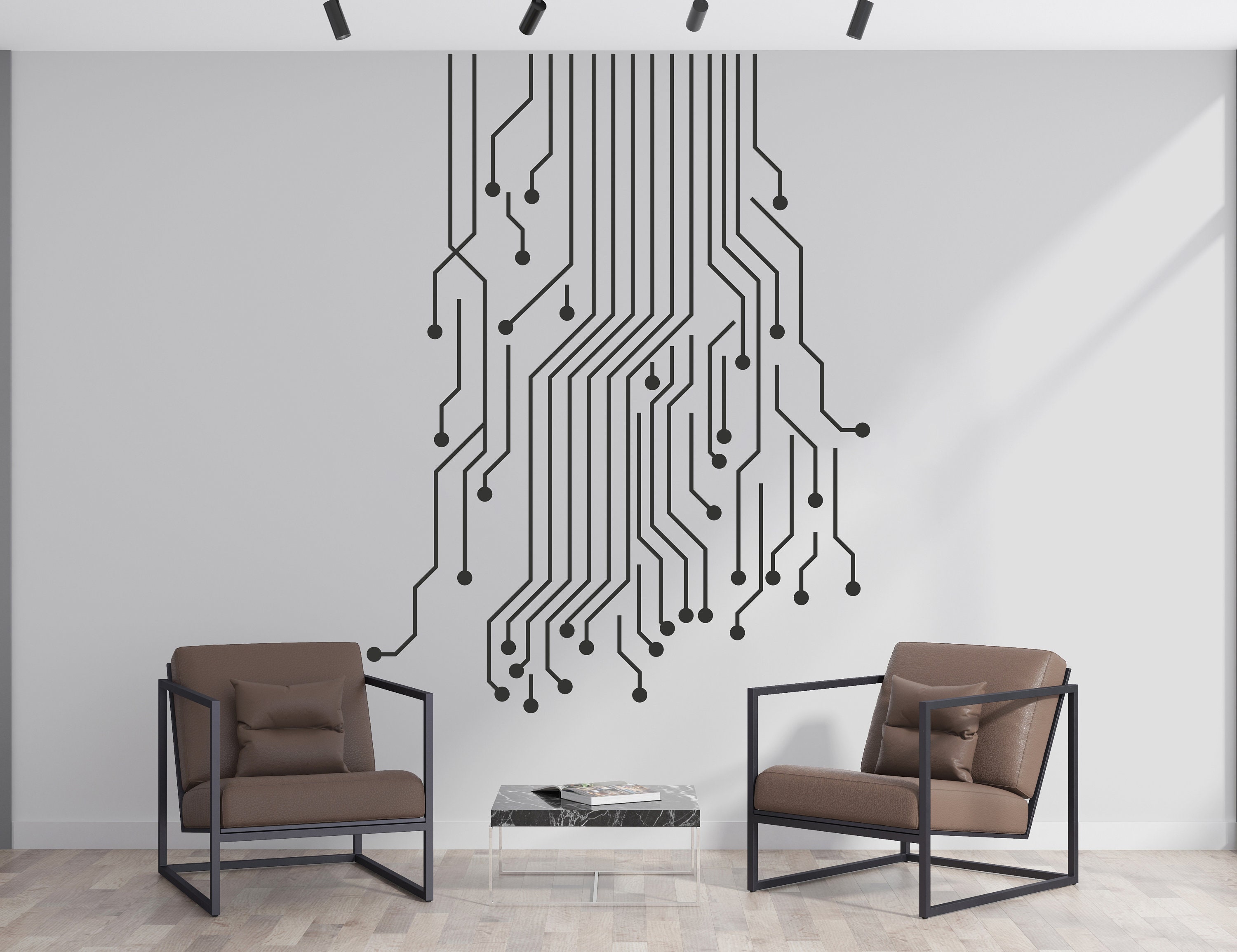 Circuit Board Wall Decal. Technology Wall Decal. Office Wall - Etsy