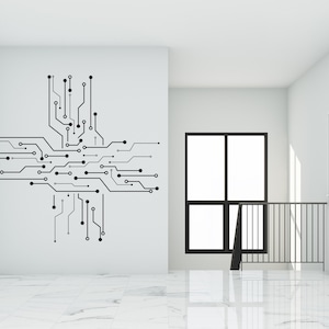 Circuit Board Wall Decal. Technology Wall Decal. Office Wall Decal ...
