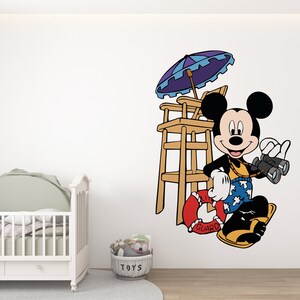 Mickey Mouse Wall Decal Cartoon Wall Decor for Kids Nursery (K1055) - Etsy