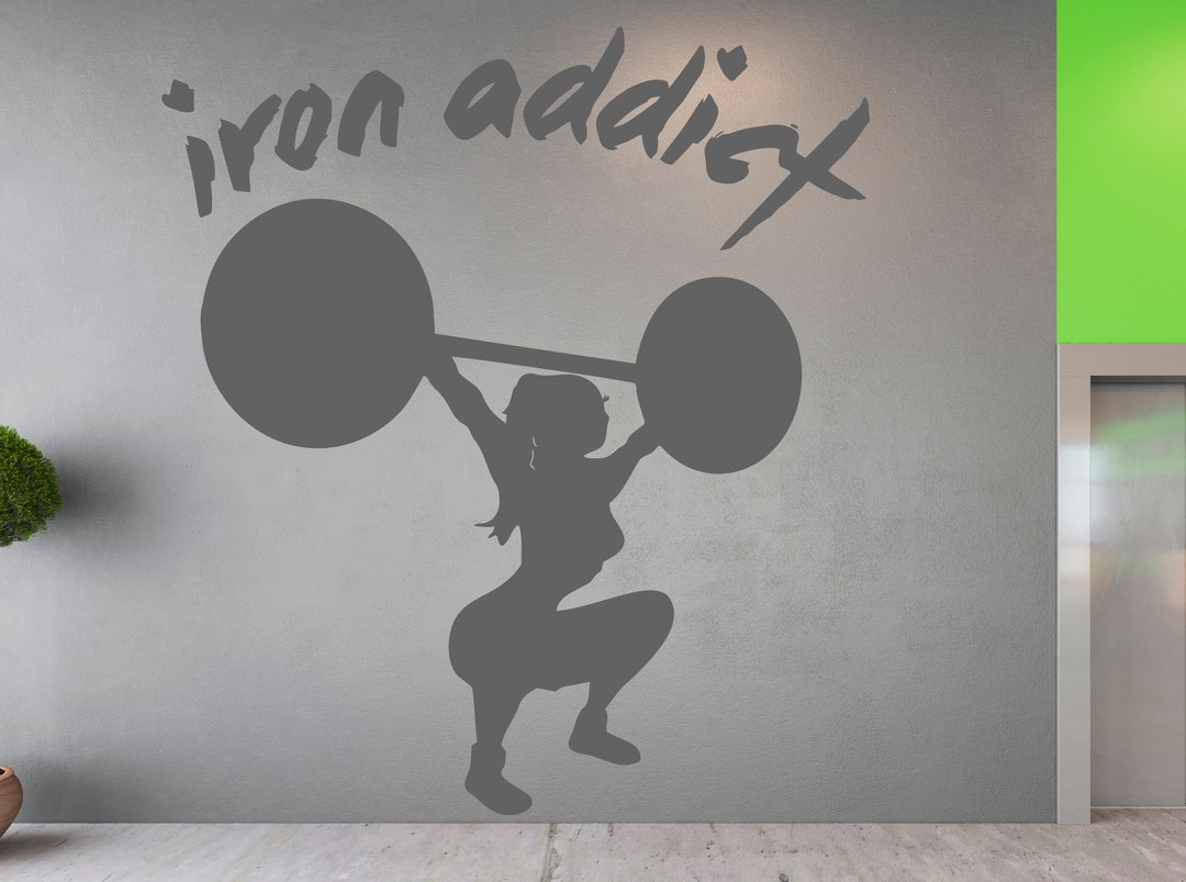 Fitness Girl Decor/ Sport Wall Decal/ Gym Girl Wall Decal/fitnes Girl ...