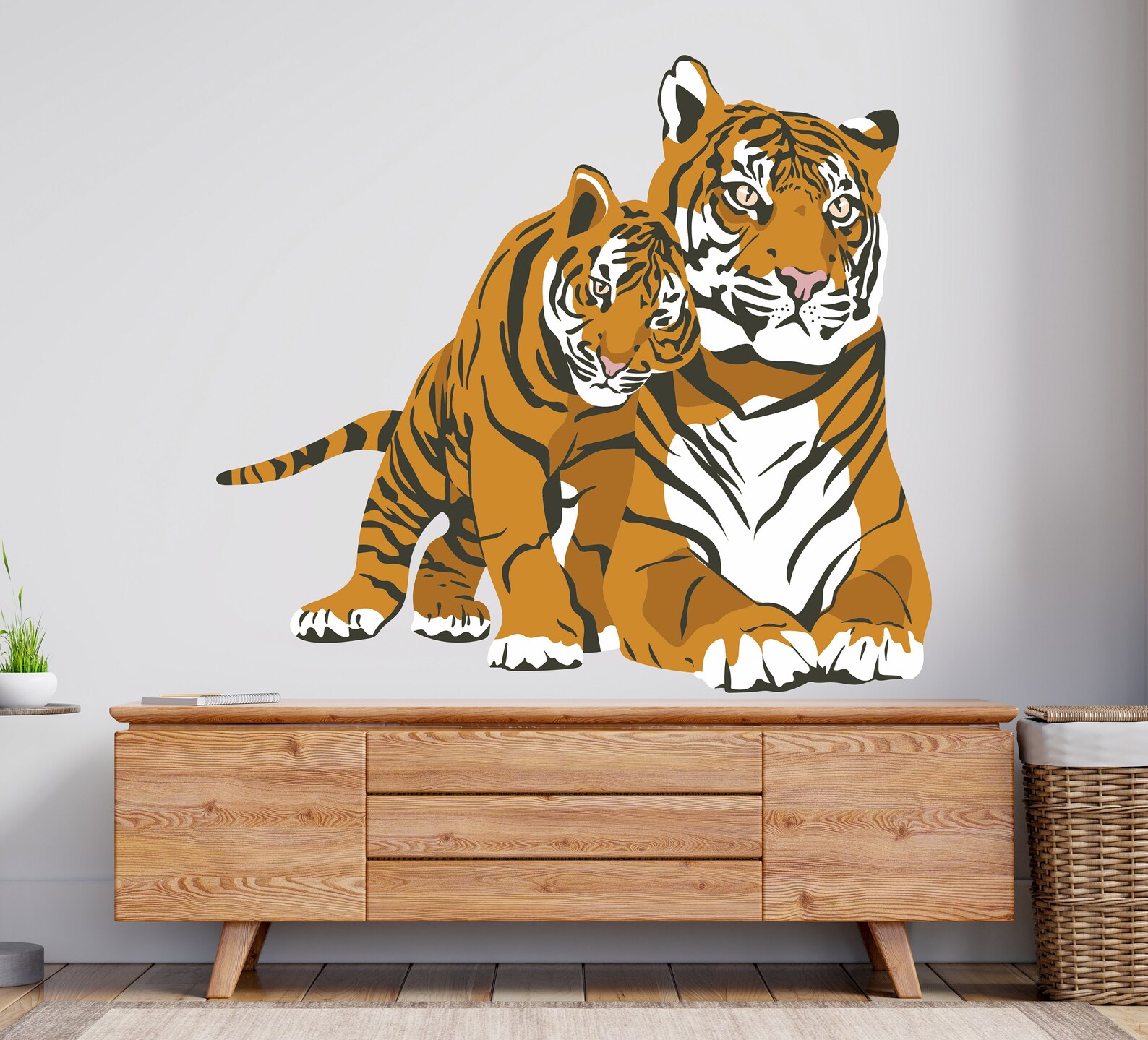 Tiger Wall Decal/ Tiger Wall Sticker/ African Animal Decal/ - Etsy