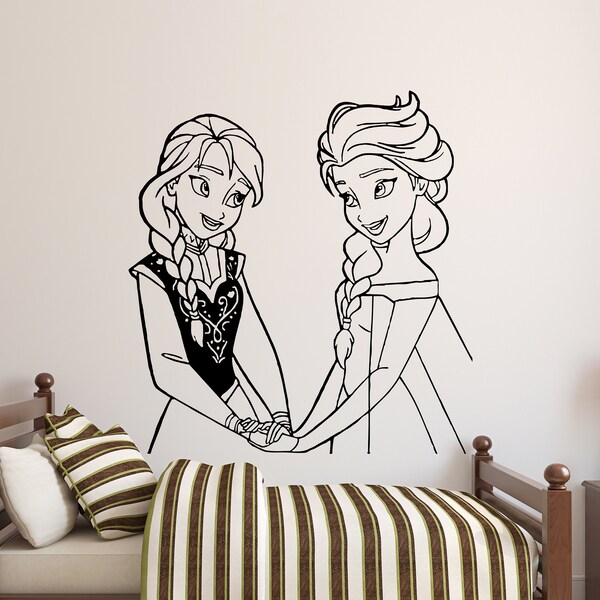 Anna and Elsa Wall Stickers - Etsy UK