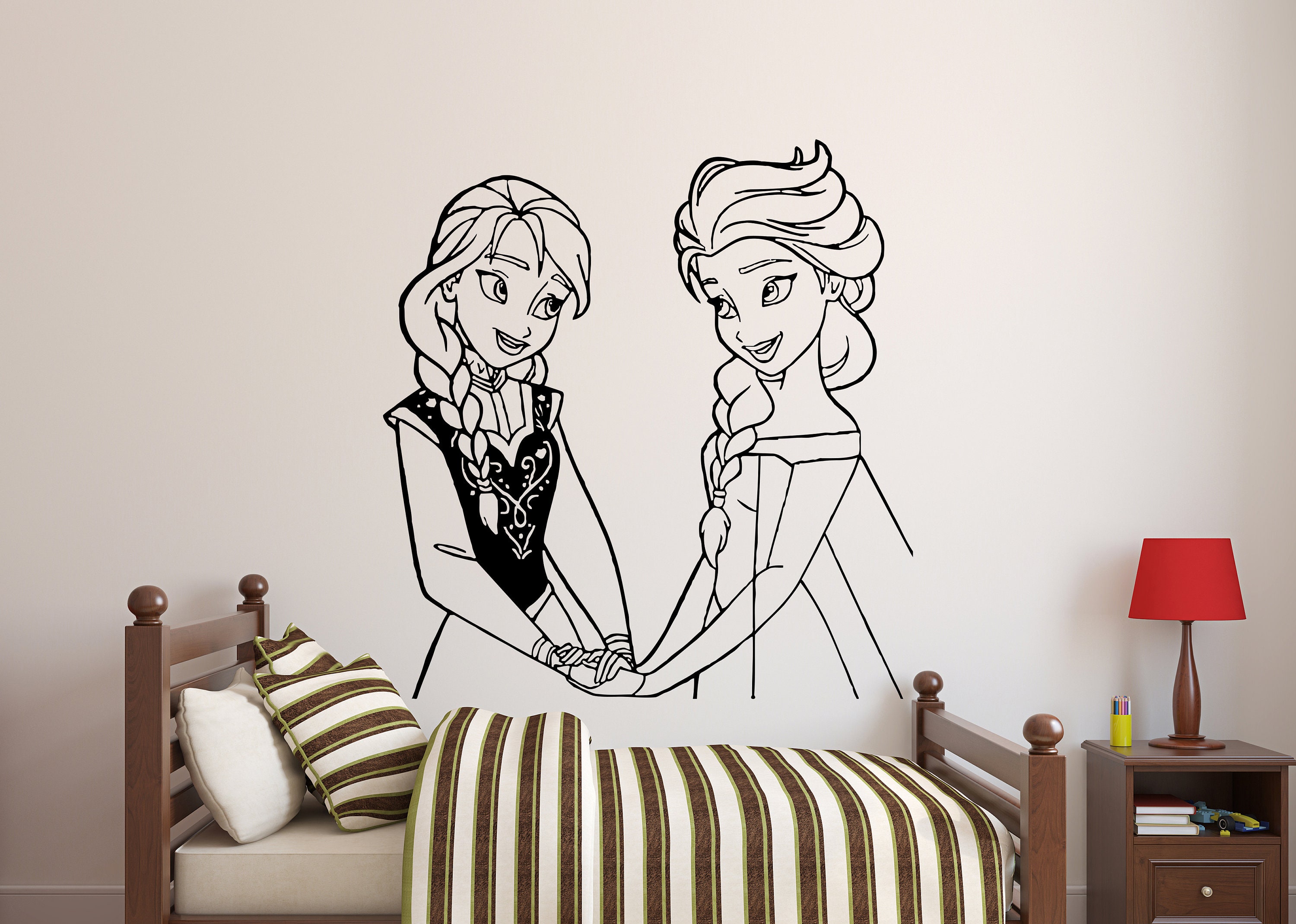 Frozen Wall Decal Princess Elsa and Anna Wall Decor for Girls - Etsy