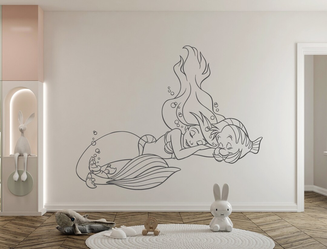 Ariel Wall Decal/ Little Mermaid Wall Decal/ Mermaid Decal Kids Wall ...