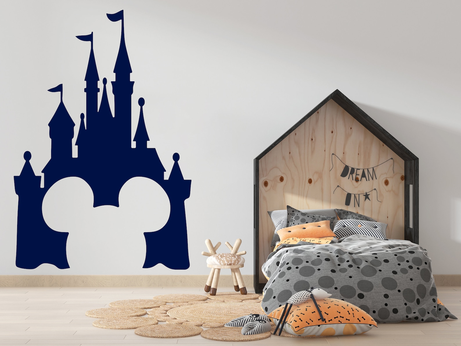Mickey Mouse Wall Decal Cartoon Wall Decor for Kids Nursery (K213) - Etsy
