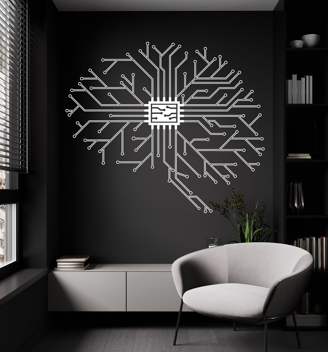 Circuit Board Wall Decal. Technology Wall Decal. Office Wall Decal ...