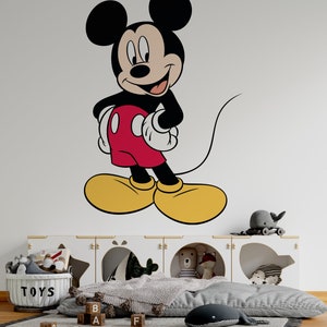Mickey Mouse Wall Decal Cartoon Wall Decor for Kids Nursery (K1028) - Etsy