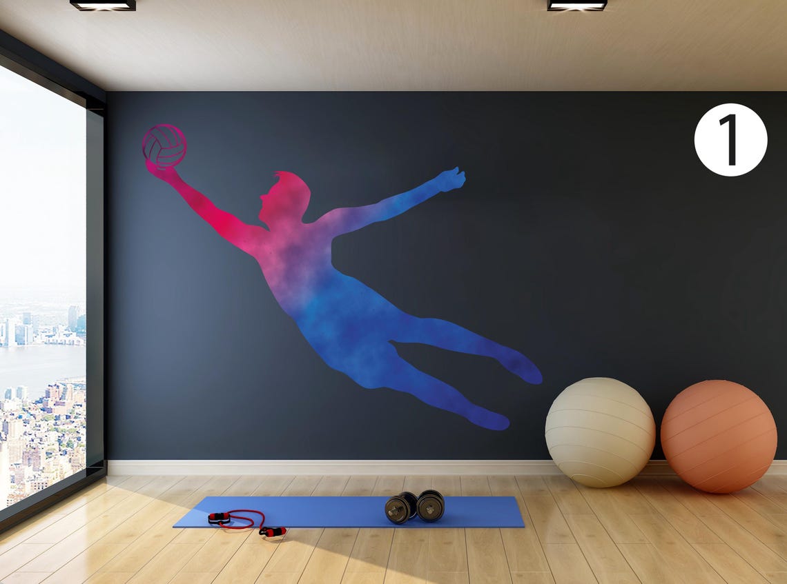 Volleyball Wall Decal/ Volleyball Décor/ Boys Room Decal/ Volleyball ...