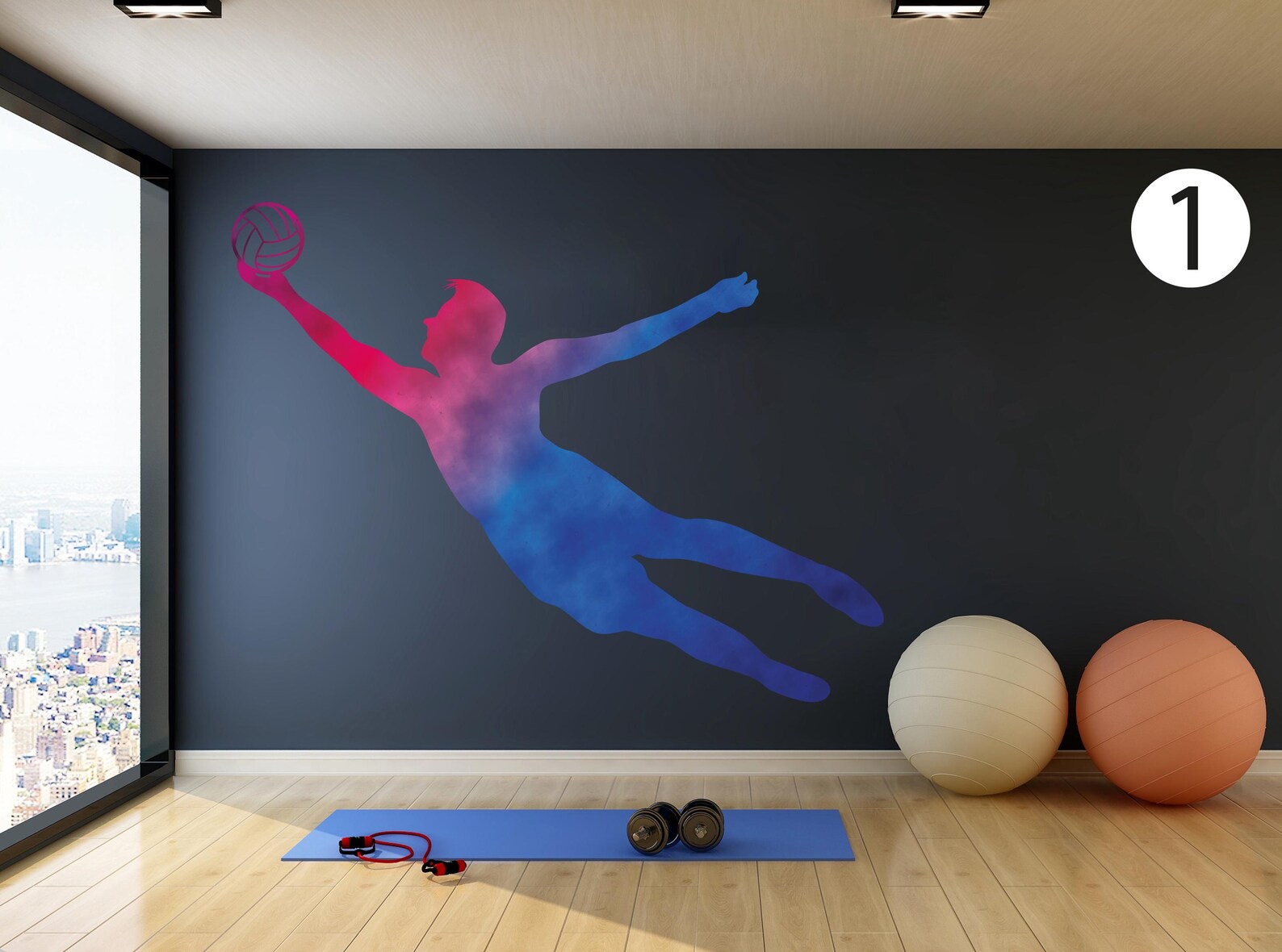 Volleyball Wall Decal/ Volleyball Décor/ Boys Room Decal/ Volleyball ...