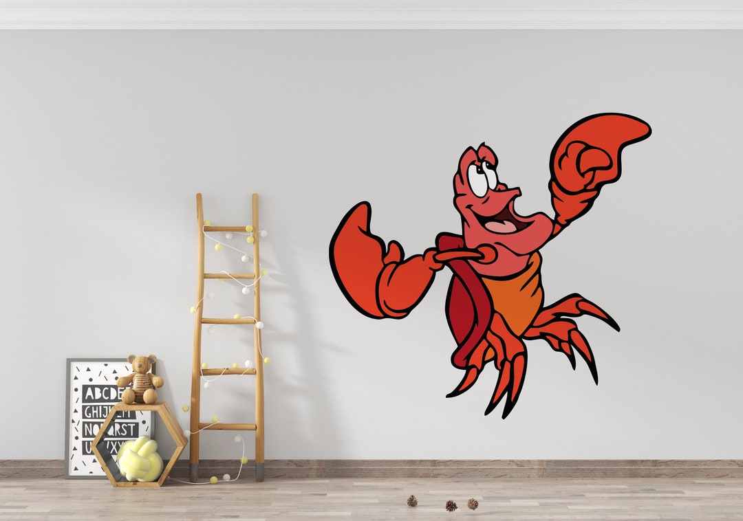 Sebastian Wall Decal/ Ariel Wall Decal/ Little Mermaid Wall Decal ...
