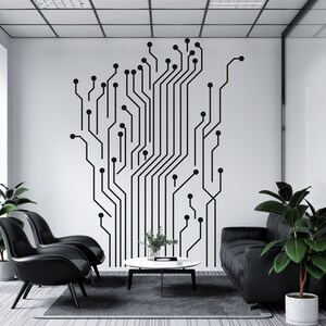 Circuit Board Wall Decal. Technology Wall Decal. Office Wall Decal ...
