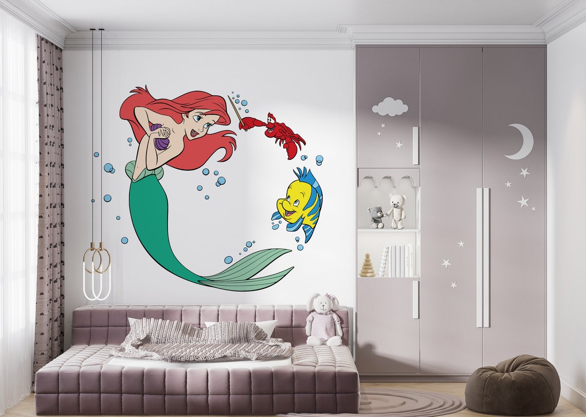 Ariel Wall Decal/ Little Mermaid Wall Decal/ Mermaid Decal Kids Wall ...