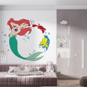 Ariel Wall Decal/ Little Mermaid Wall Decal/ Mermaid Decal Kids Wall ...