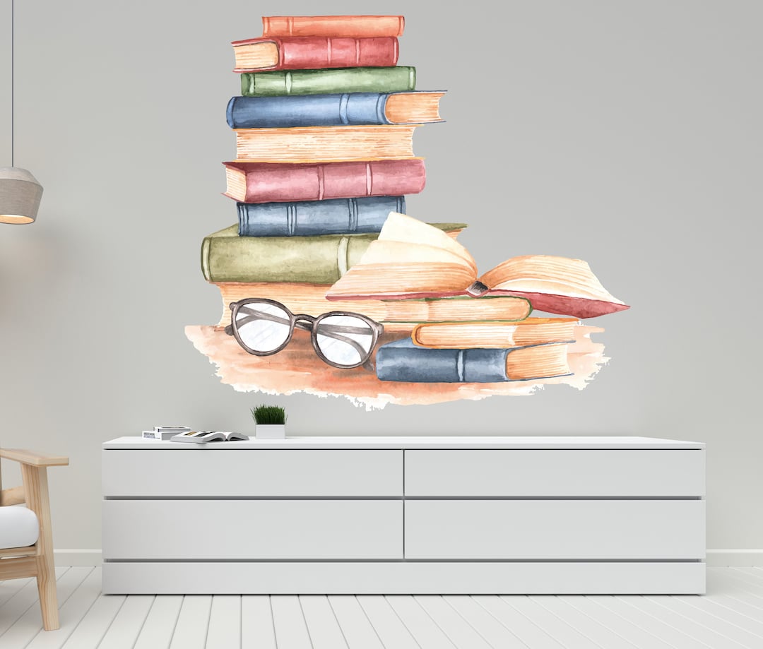 Library Wall Decal/ Classroom Wall Decal/ Book Wall Decal/ Reading Wall ...