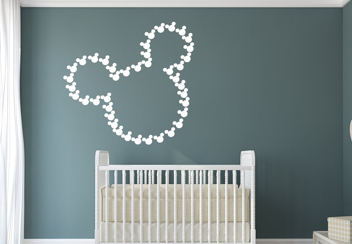 Mickey Mouse Wall Decal Cartoon Wall Decor for Kids Nursery (K670) - Etsy