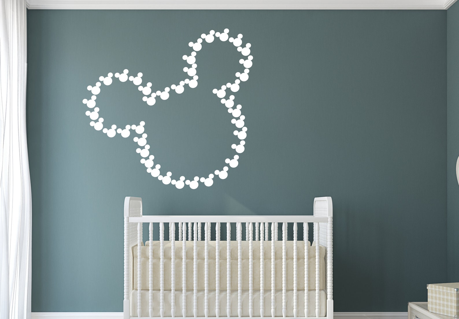Mickey Mouse Wall Decal Cartoon Wall Decor for Kids Nursery - Etsy