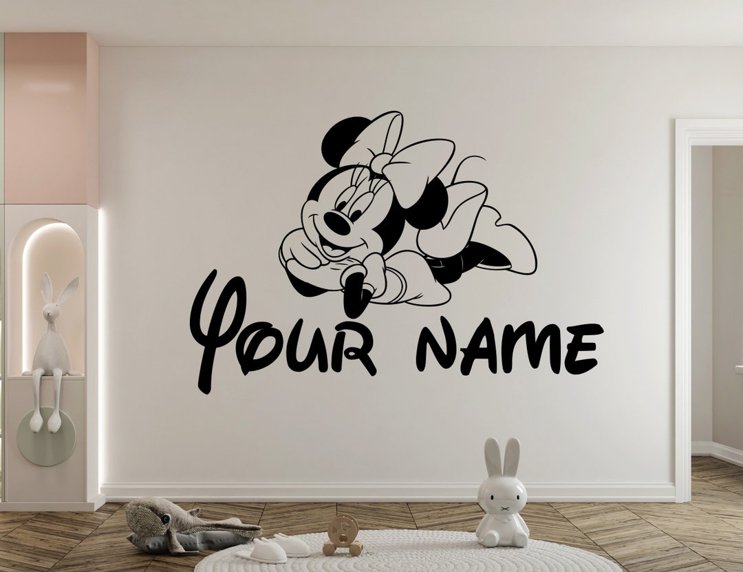 Minnie Mouse Wall Decal Cartoon Wall Decor for Kids Nursery ...