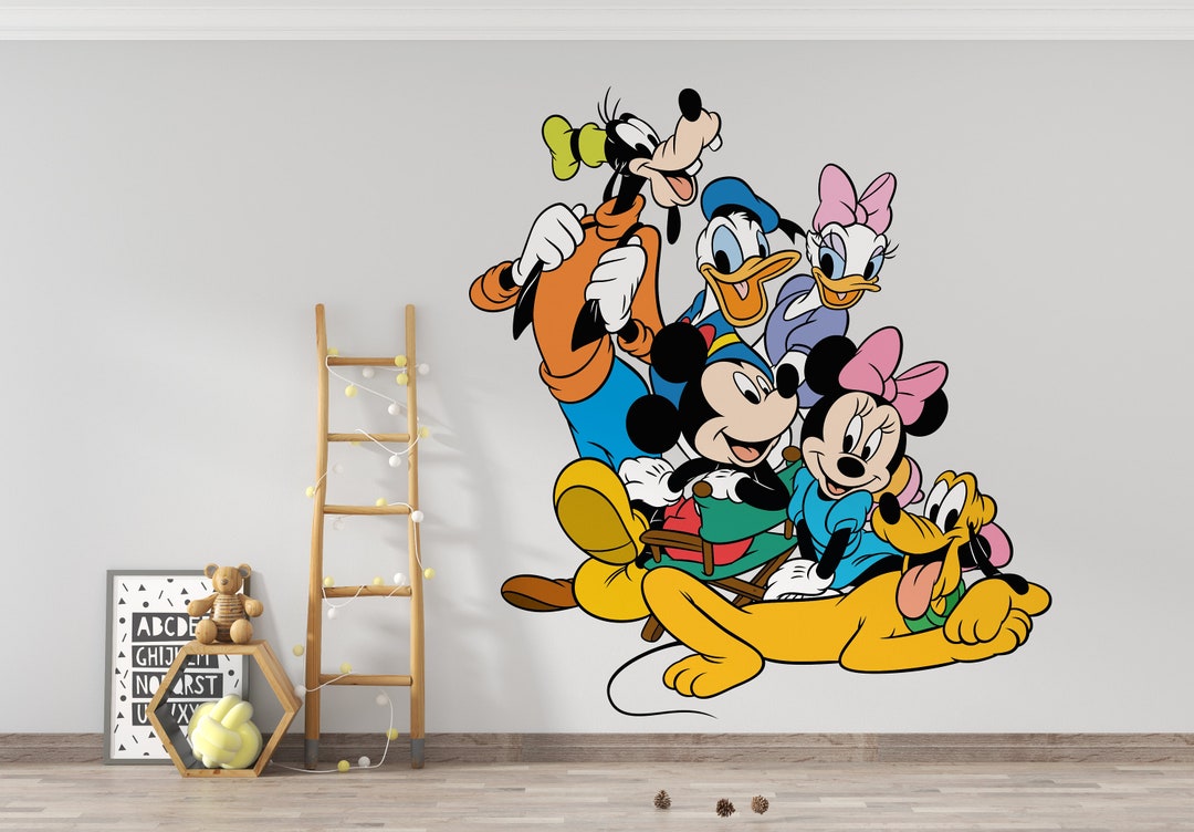 Mickey Mouse Wall Decal Cartoon Wall Decor for Kids Nursery (K1034) - Etsy