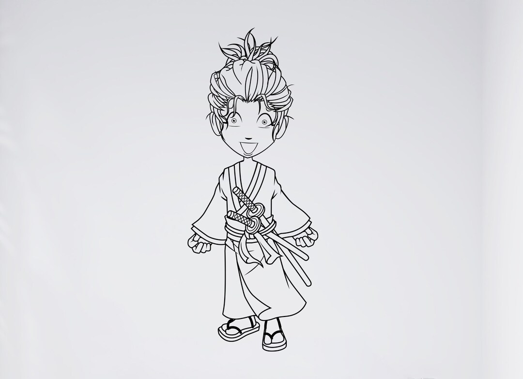Samurai Wall Decal/kids Room Wall Decal/home Interior Decor/ Home ...