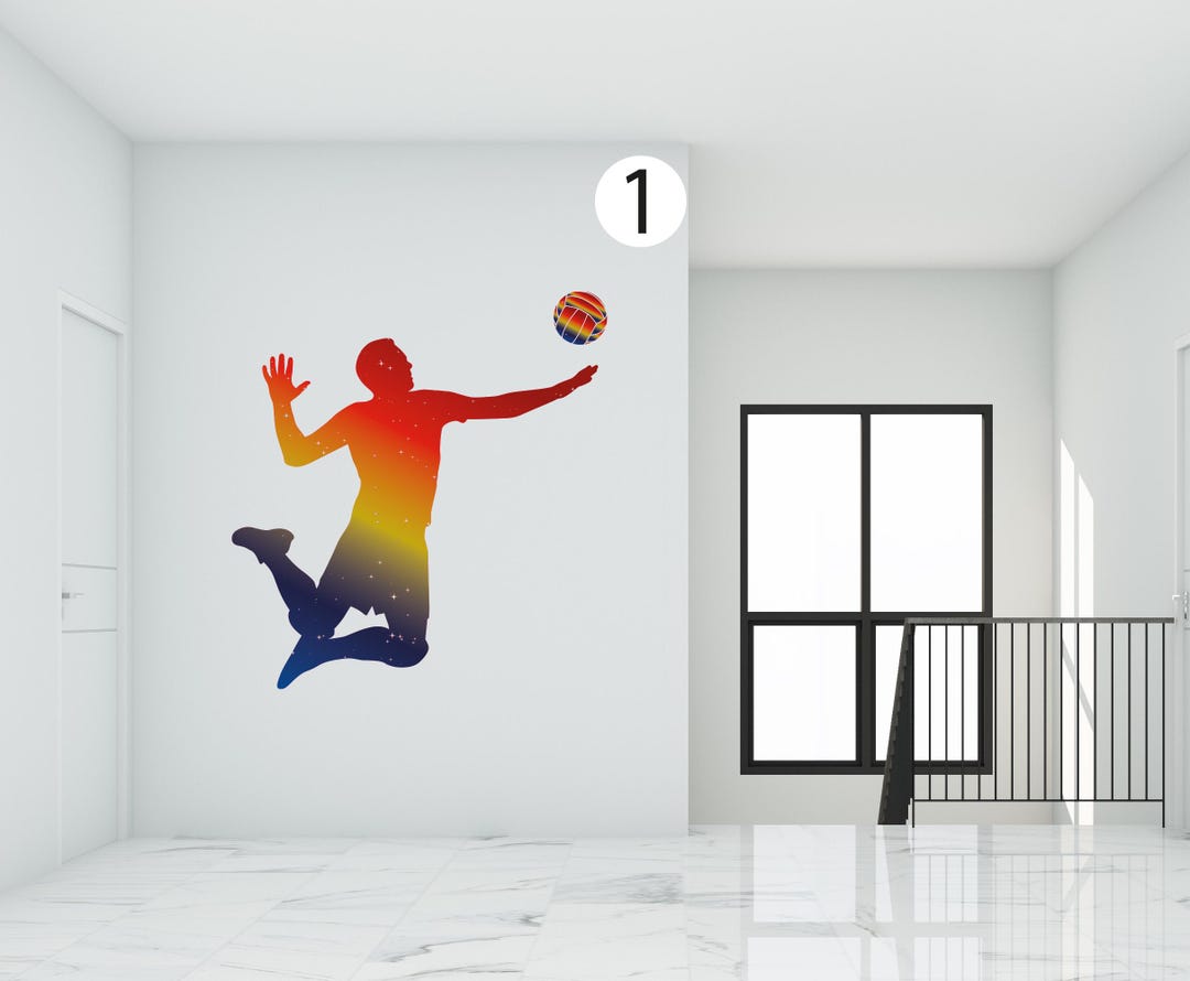 Volleyball Wall Decal/ Volleyball Décor/ Boys Room Decal/ Volleyball ...