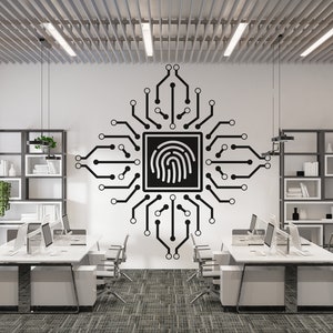 Circuit Board Wall Decal. Technology Wall Decal. Office Wall Decal ...