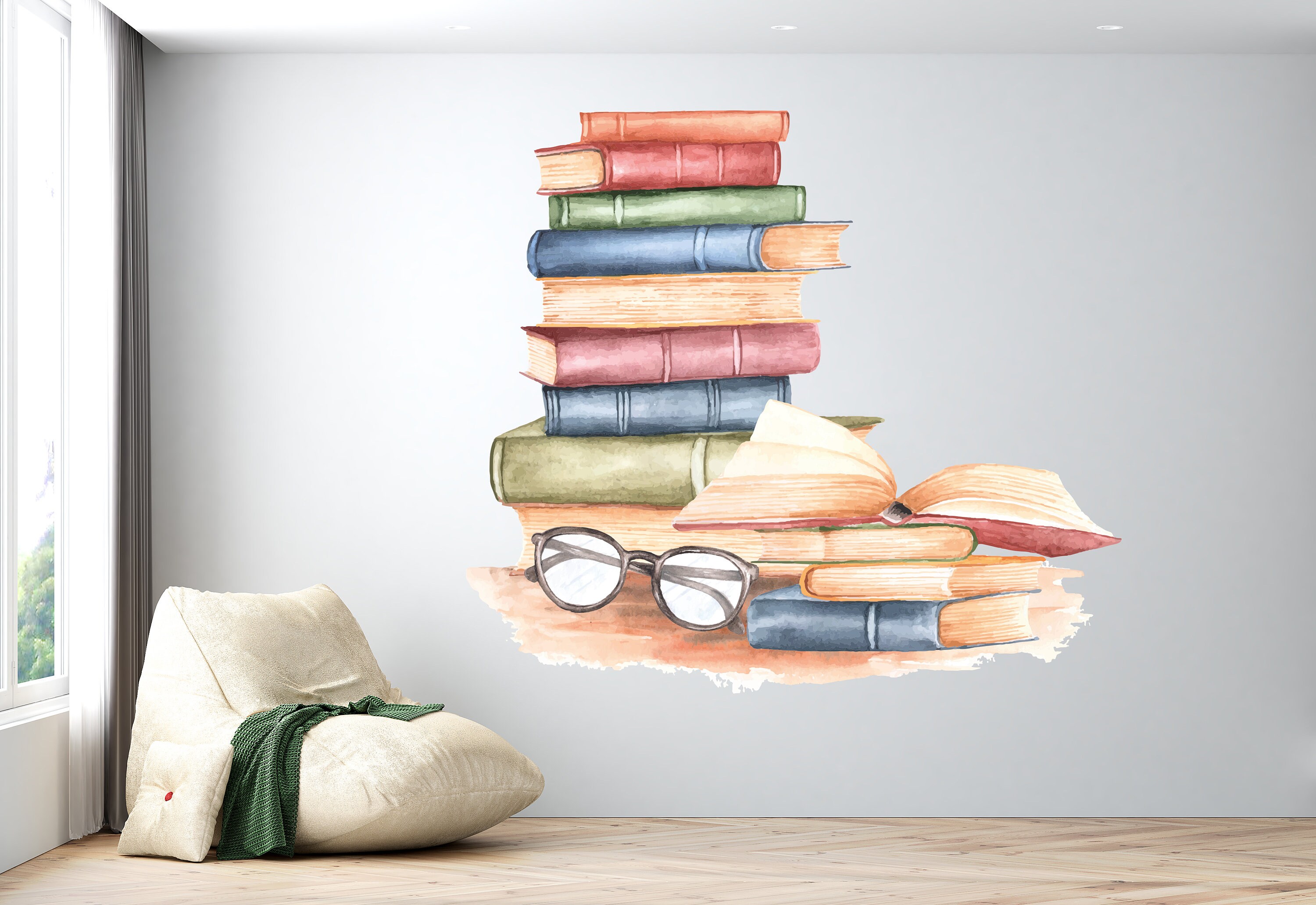 Library Wall Decal/ Classroom Wall Decal/ Book Wall Decal/ - Etsy