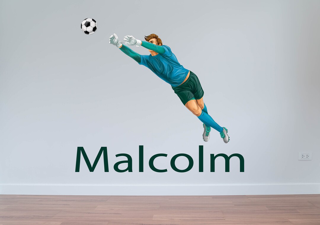 Soccer Decal/soccer Player Wall Decal/ Custom Soccer Name Decal ...