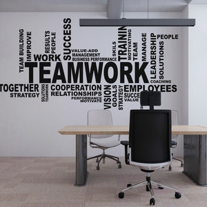 Office Wall Decal/ Business Wall Decal/ Teamwork Wall Decal/ (K1156) - Etsy