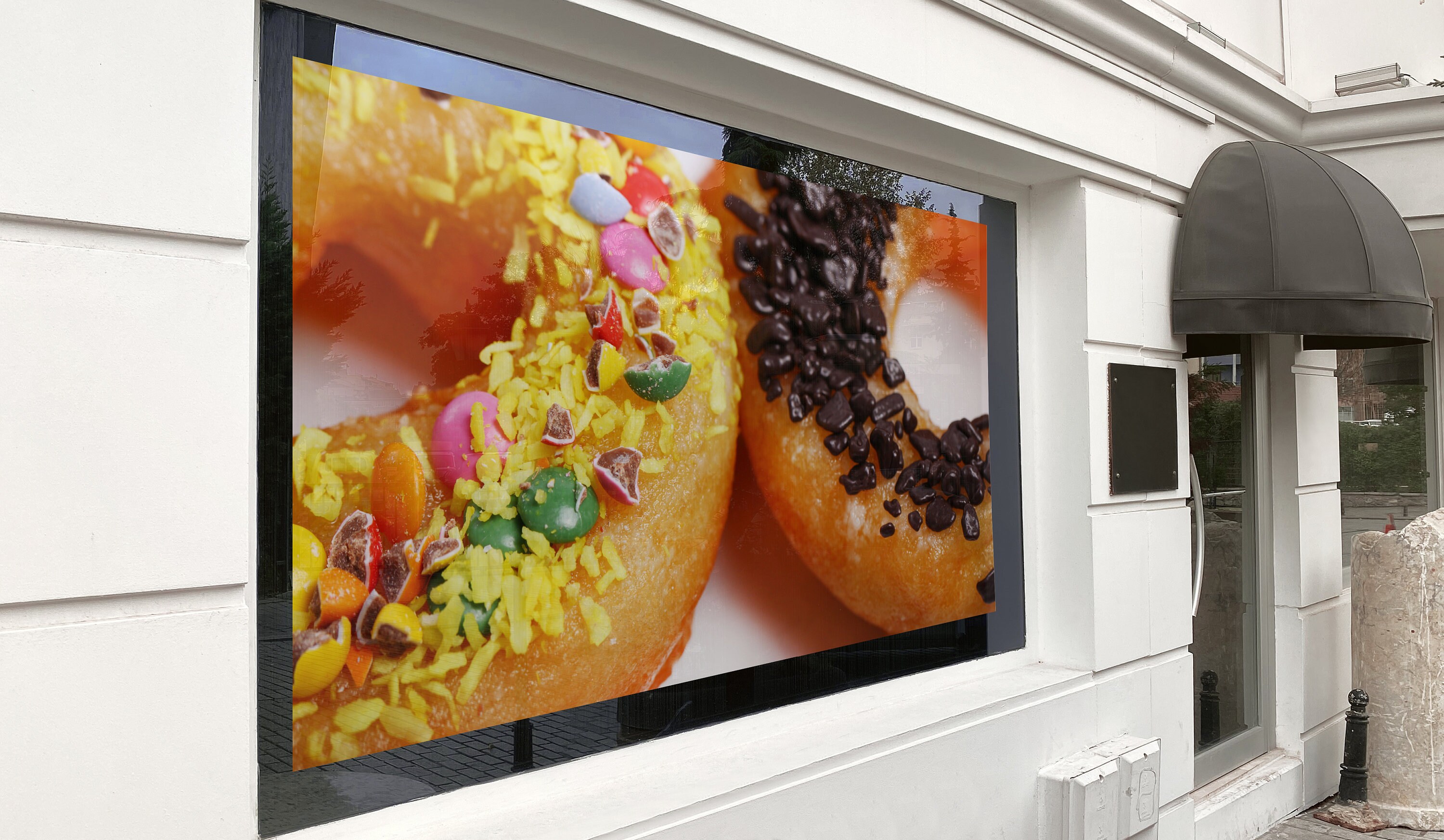 3D Donut Wall Mural/ 3D Donut Wallpaper/ Colorful Wall Mural/ Bakery ...