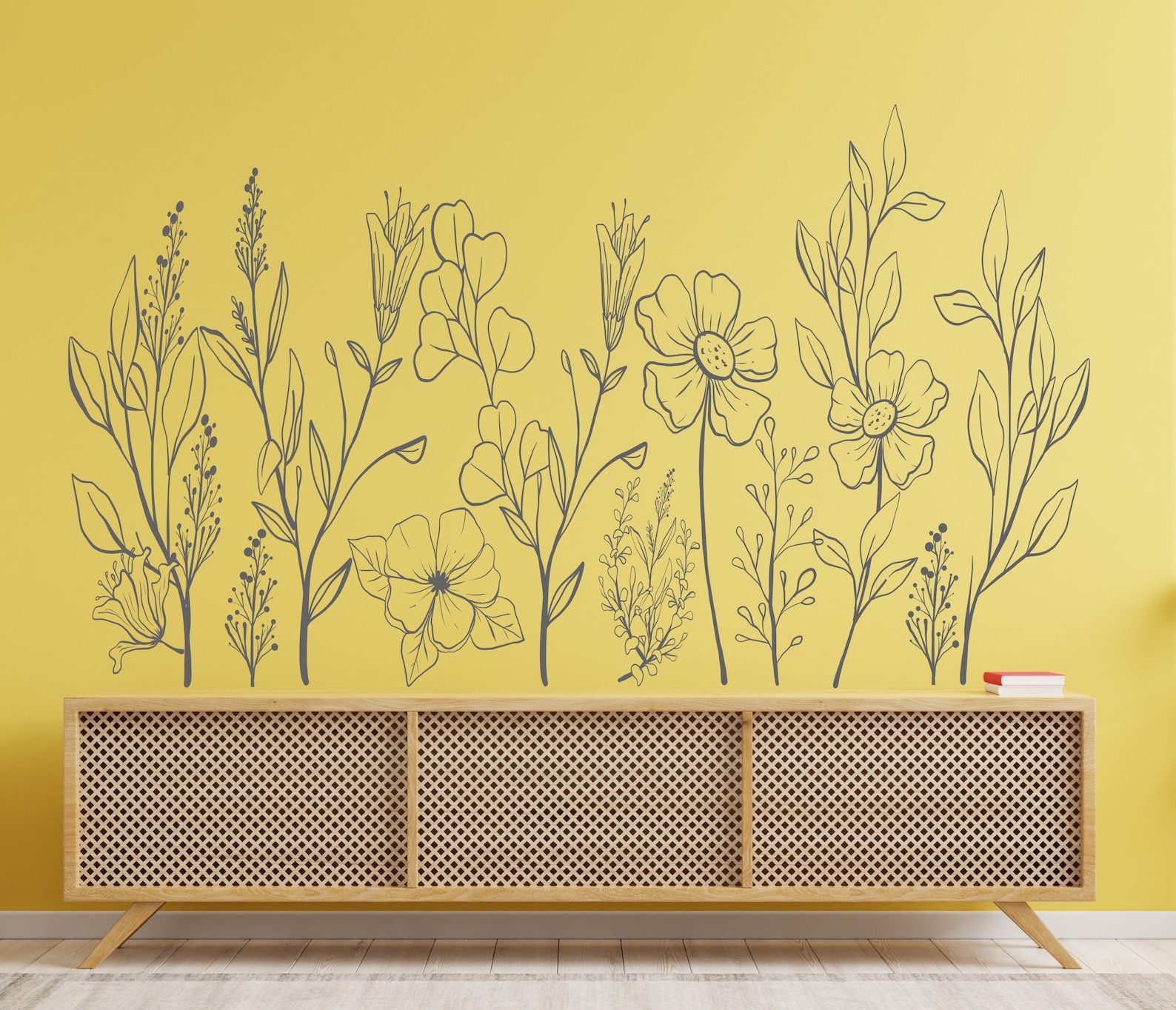 Flowers Wall Decal/ Flowers Wall Decal/ Flower Decals Wall - Etsy