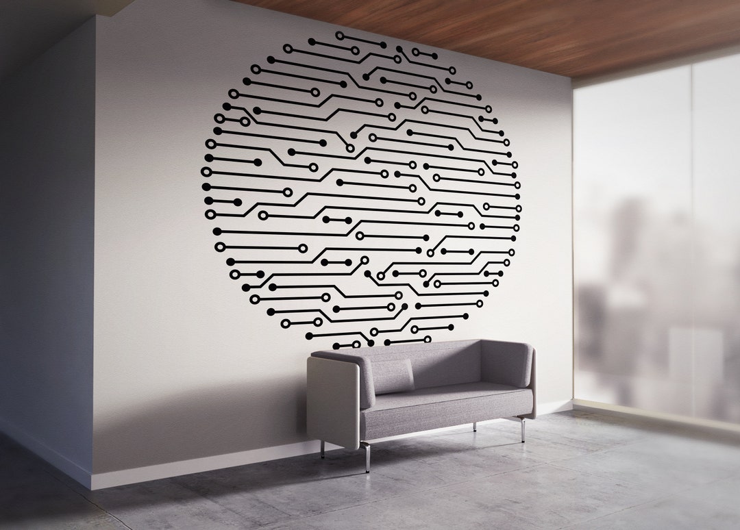 Circuit Board Wall Decal. Technology Wall Decal. Office Wall Decal ...