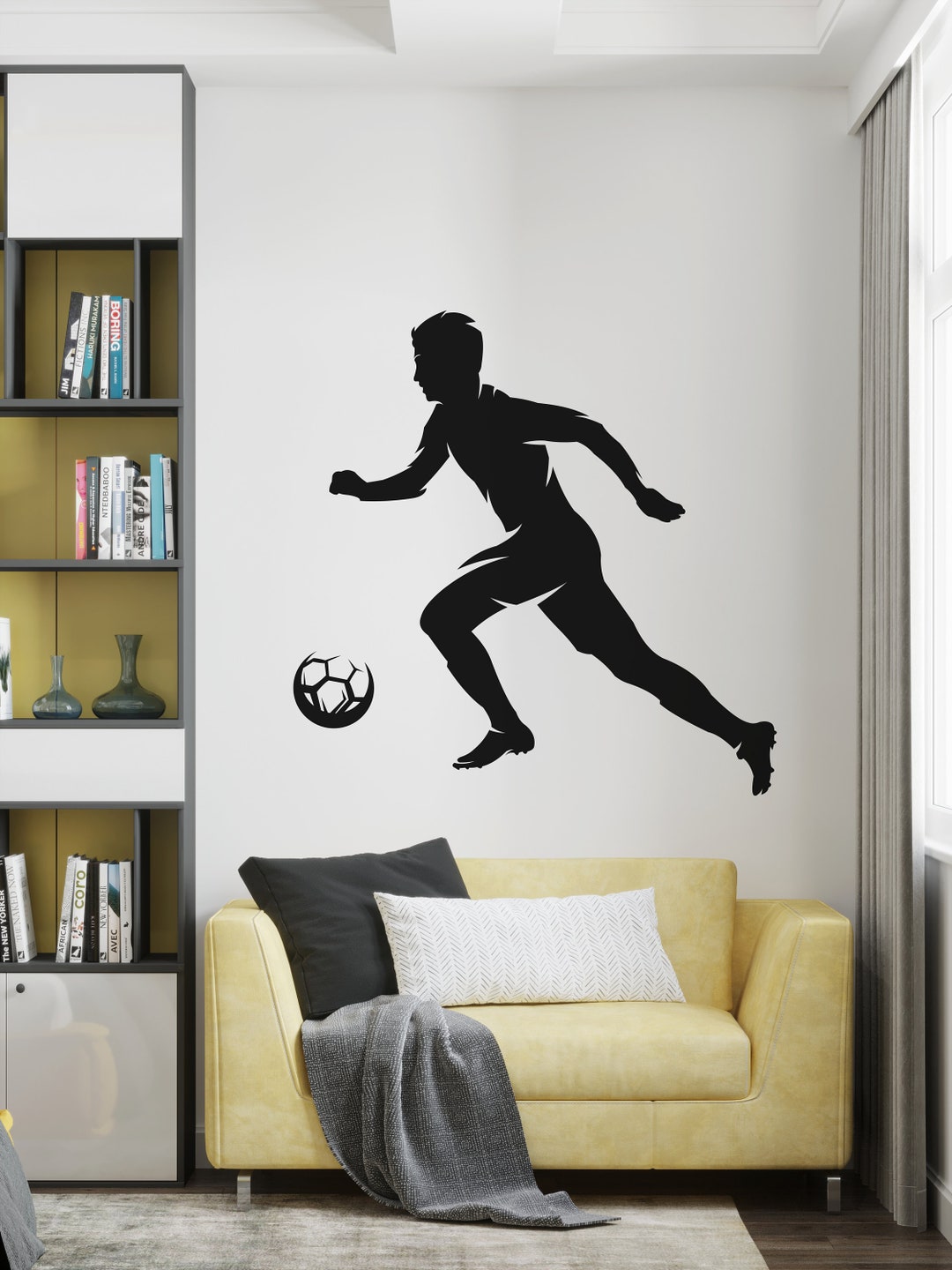 Soccer Decal/soccer Player Wall Decal/ Custom Soccer Name Decal ...