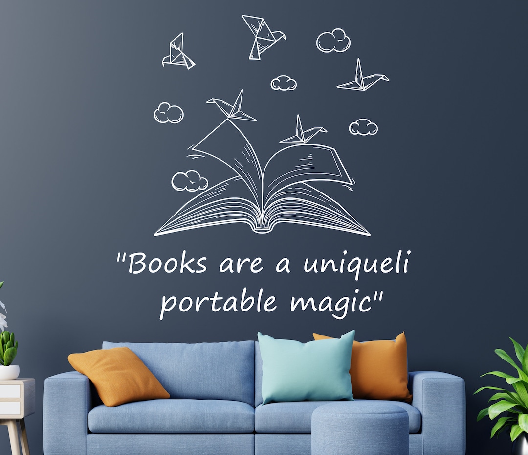 Library Wall Decal/ Classroom Wall Decal/ Reading Wall Decal/ Library ...