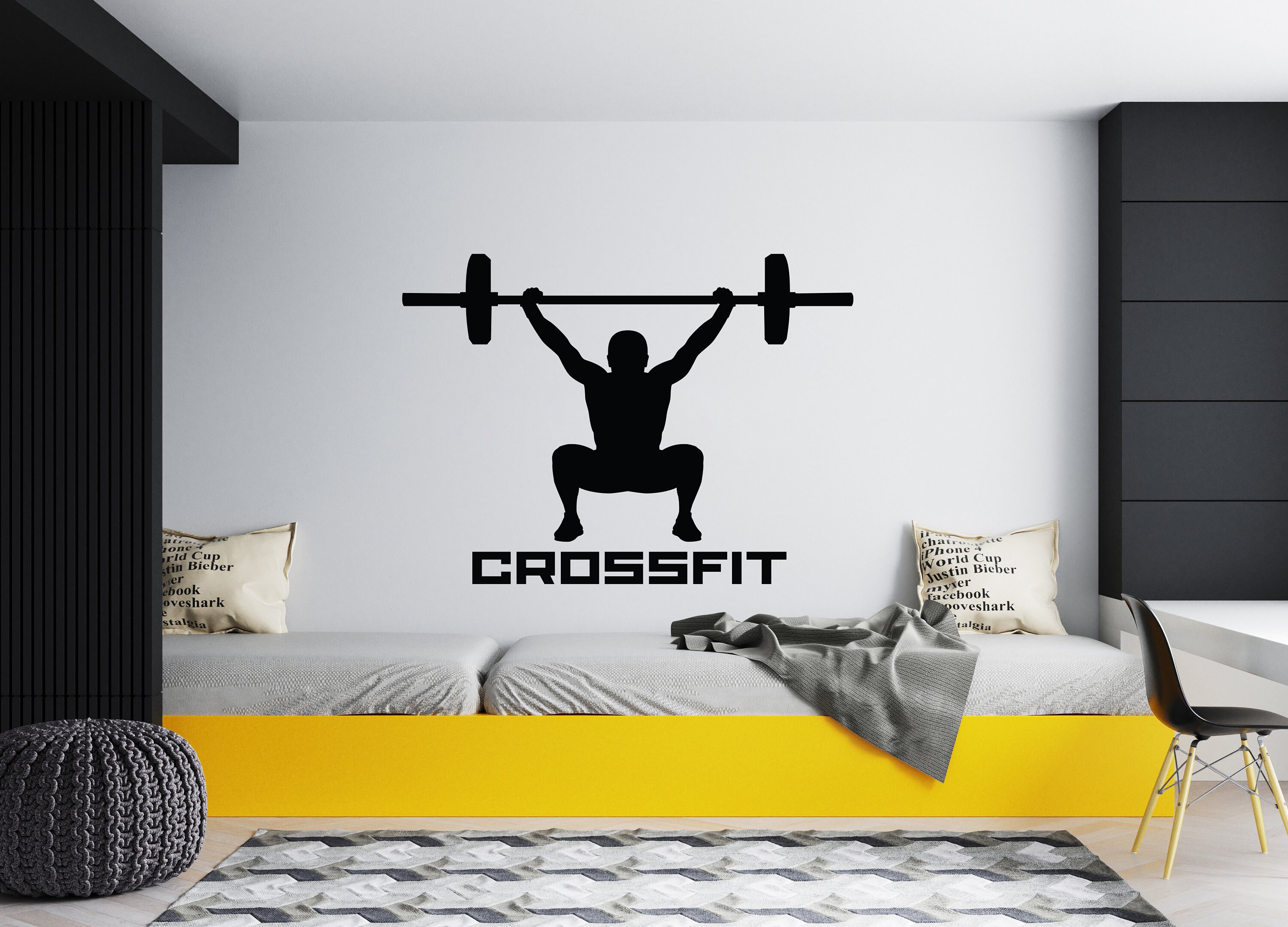 Crossfit Decal/workout Decal/crossfit Wall Decal.sport Wall - Etsy