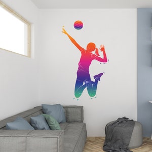 Volleyball Wall Decal/ Volleyball Décor/ Sports Wall Decal/ Girls Room ...