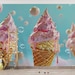 Ice Cream Wall Mural/ 3D Ice Cream Wallpaper/ Ice Cream Wall Art/ Café ...