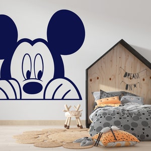 Mickey Mouse Wall Decal Cartoon Wall Decor for Kids Nursery (K226) - Etsy