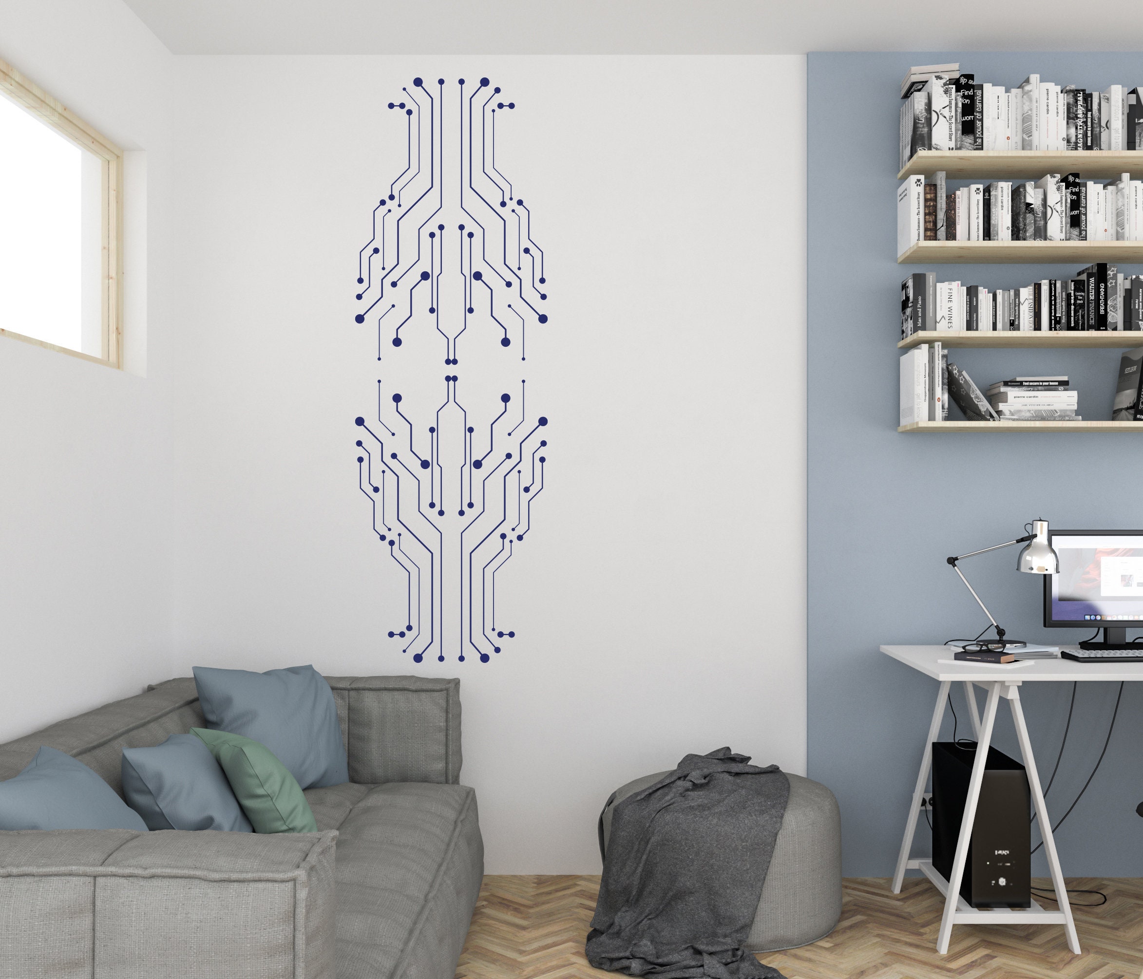 Circuit Board Wall Decal. Technology Wall Decal. Office Wall - Etsy