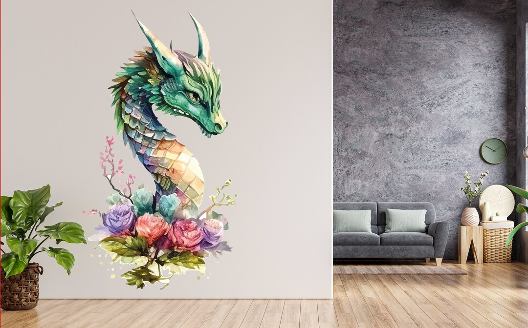Dragon Wall Decal/ Fantasy Wall Decal/ Chinese Dragon Wall Decal ...