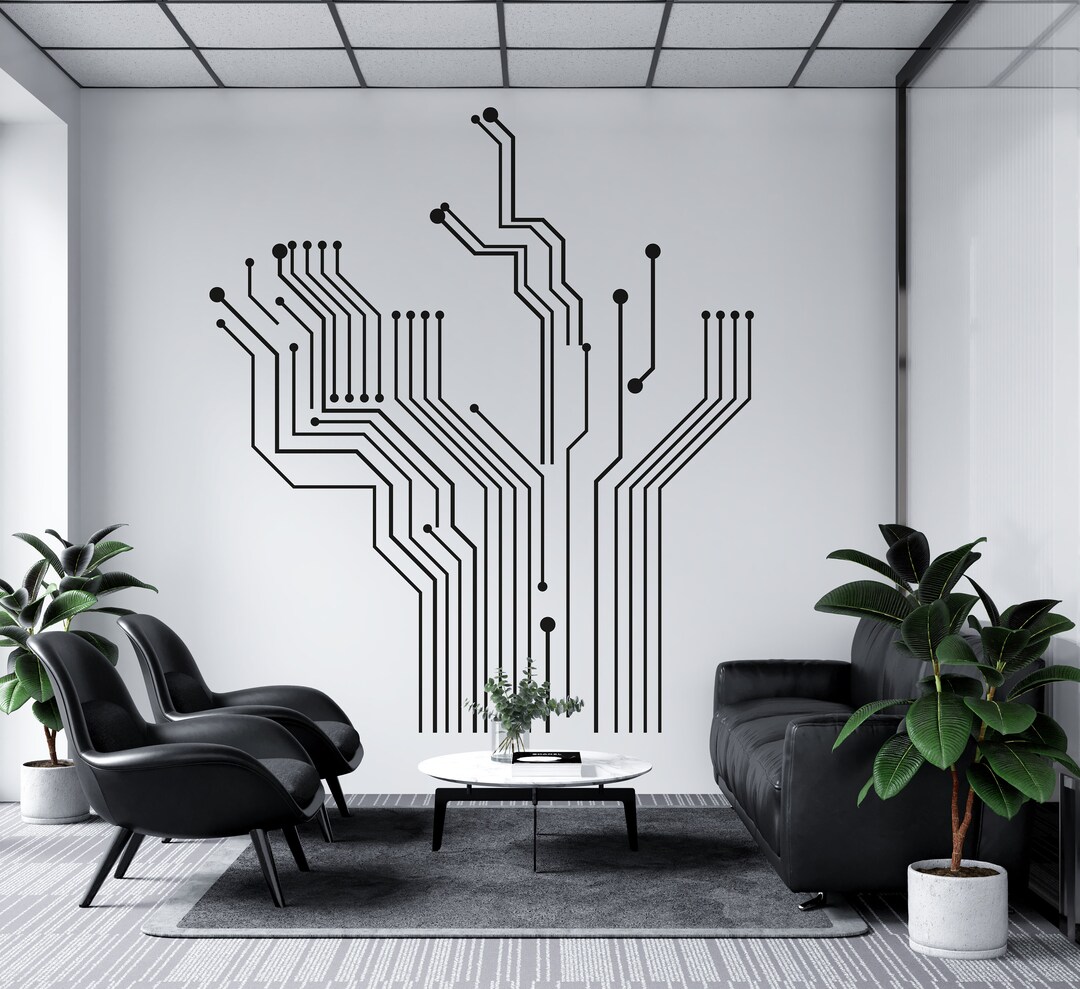Circuit Board Wall Decal. Technology Wall Decal. Office Wall Decal ...