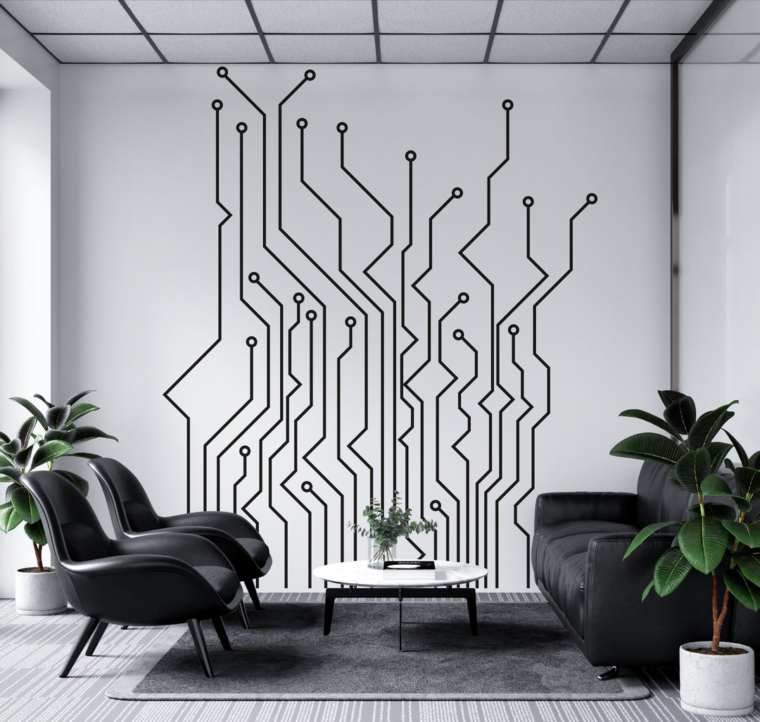 Circuit Board Wall Decal. Technology Wall Decal. Office Wall Decal ...