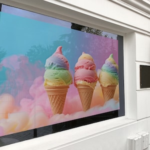 Ice Cream Wall Mural/ 3D Ice Cream Wallpaper/ Ice Cream Wall Art/ Café ...