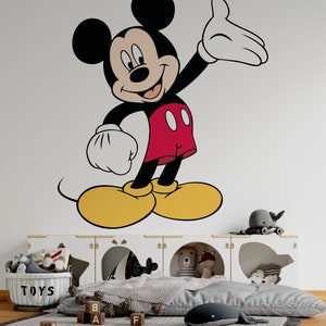 Mickey Mouse Wall Decal Cartoon Wall Decor for Kids Nursery (K1035) - Etsy