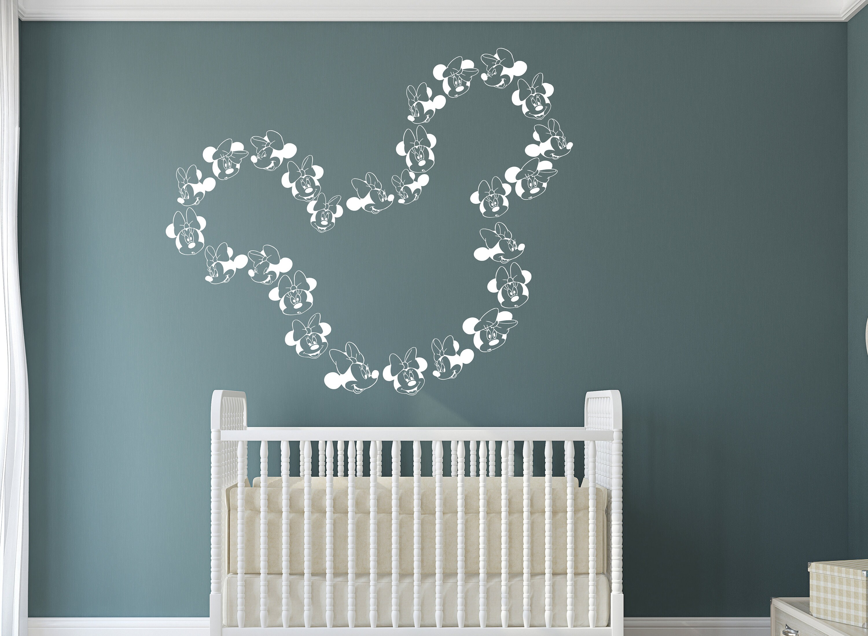 Minnie Mouse Wall Decal Cartoon Wall Decor for Kids Nursery - Etsy