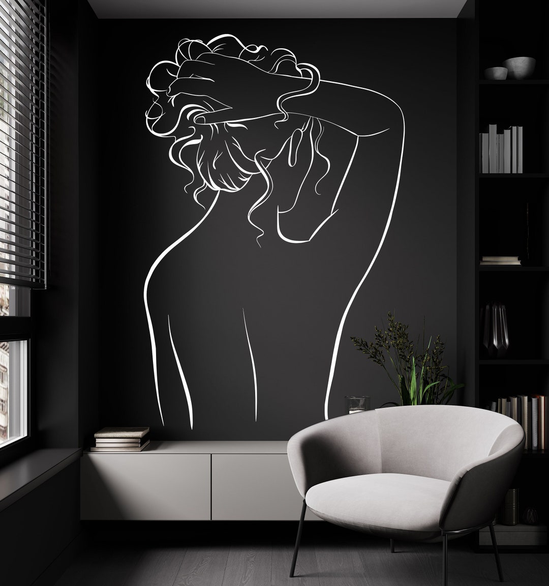 Woman Wall Decal. Abstract Woman Wall Decal. Beautiful Woman Wall Decal ...